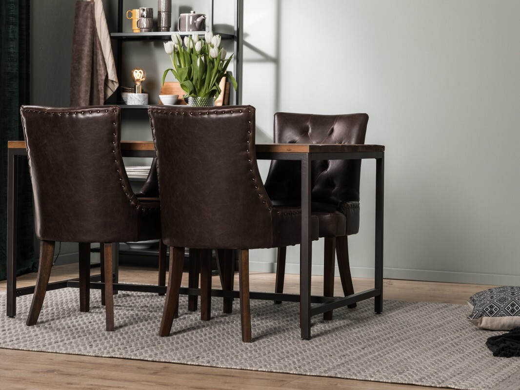 Маса и столове за трапезария Manor House 206 (Кафяв) - Мебели за хол ...