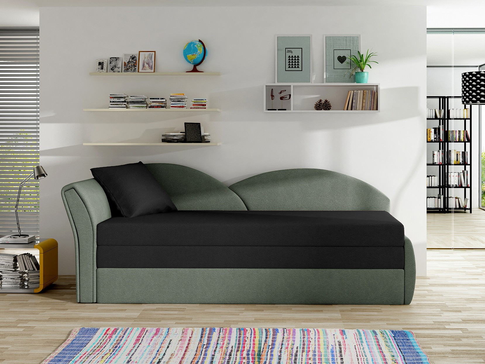 Кушетка Elyria 100 (Alova 04 + Alova 10) - Мека мебел | Mebeli.bg