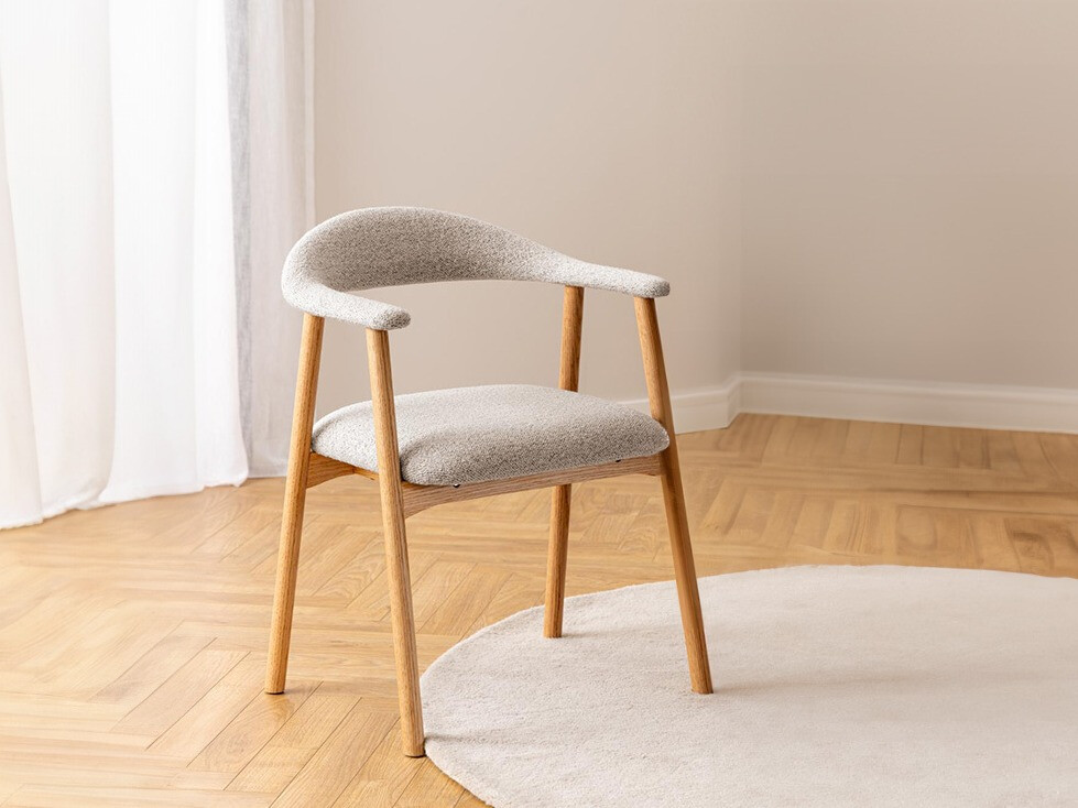 Стол Norsica 875 (Дъб + Бежов) - Мебели за хол | Mebeli.bg